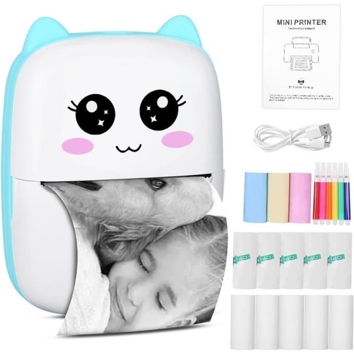 Mini Imprimante Autocollant - YOKULI - A17 - Thermique Directe - Sans ...