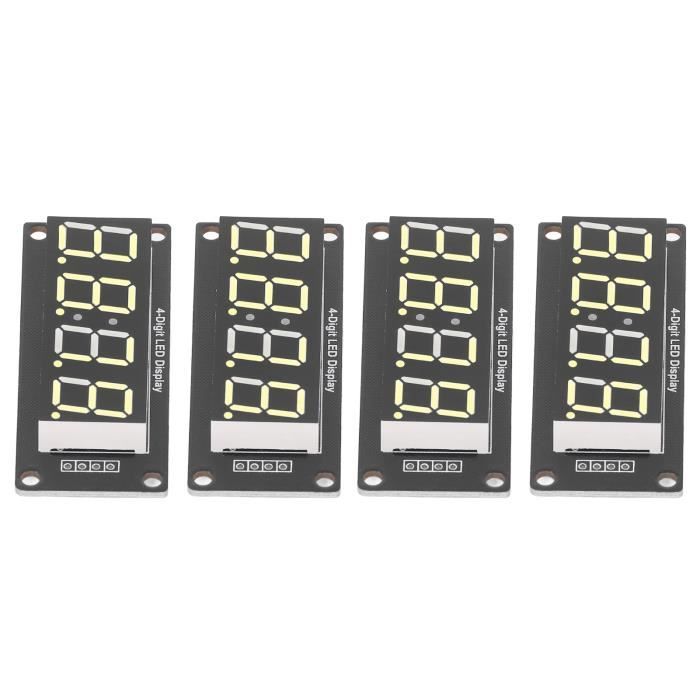 JUZ - 4 chiffres de module de horloge 7 Segments TM1637 0.56in(Jaune ...