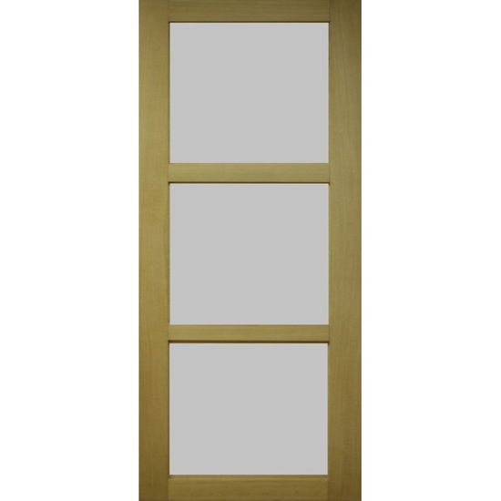 Porte Coulissante Ayous 3 Panneaux Gris RAL 7035 H204 x L83 + Rail Alu ...