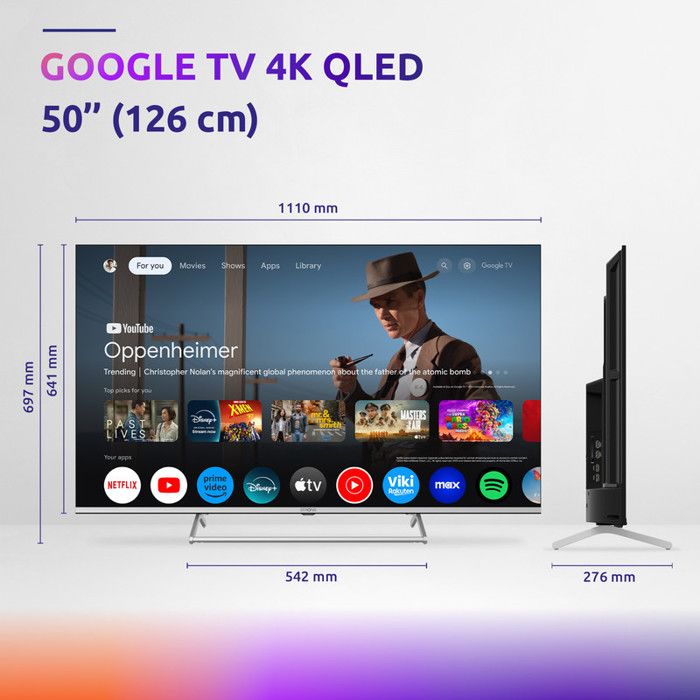 TV 4K UHD 50" QLED Cinéma(126 cm) - STRONG - Google TV - Dolby ATMOS ...