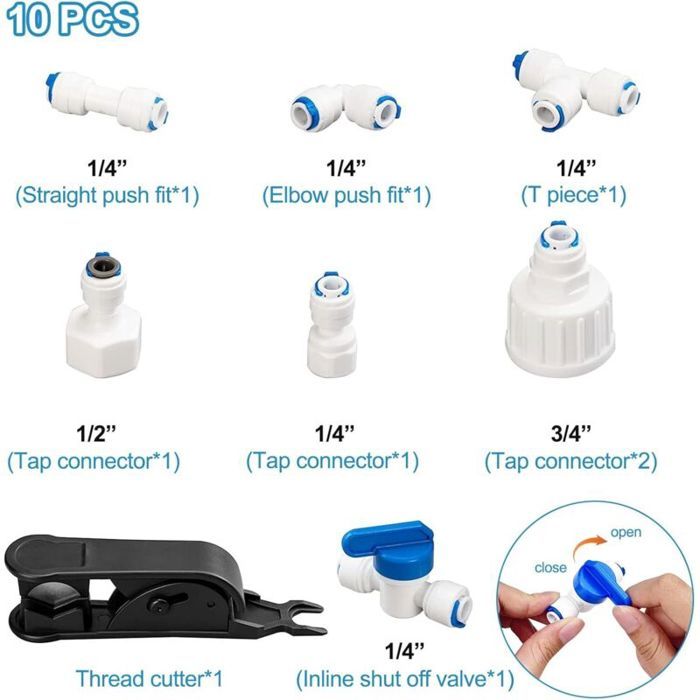 Coavas – Tuyau d'alimentation en eau pour réfrigérateur 15m – Matériau ...
