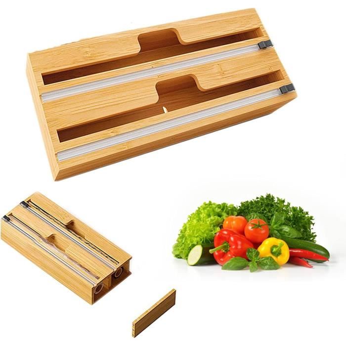 Distributeur de Papier Peint avec Cutter, Plas tic Wrap en Bois de ...