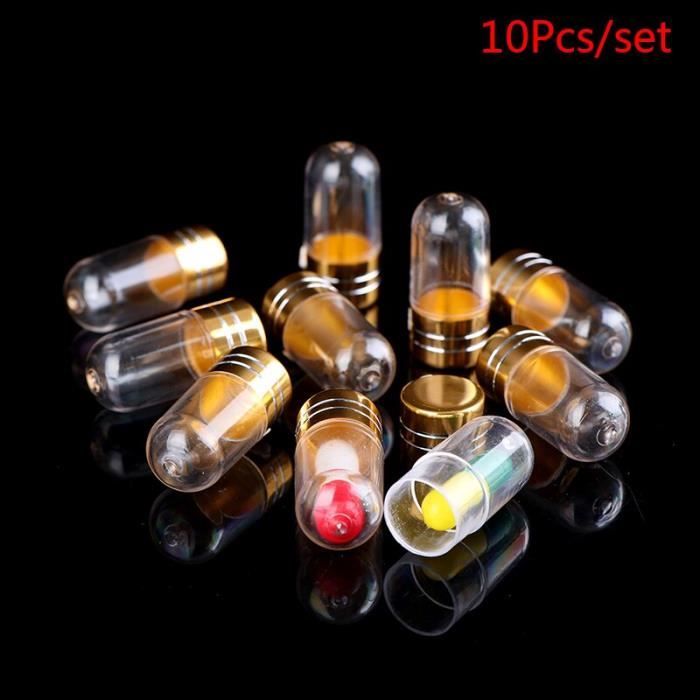 Pilulier,Mini Capsules de gélatine transparentes, 10 pièces, boîte en ...