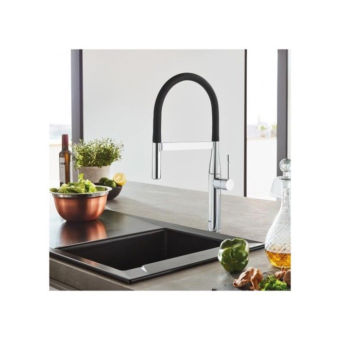 GROHE Robinet de cuisine évier Feel, robinet avec douchette extractible ...