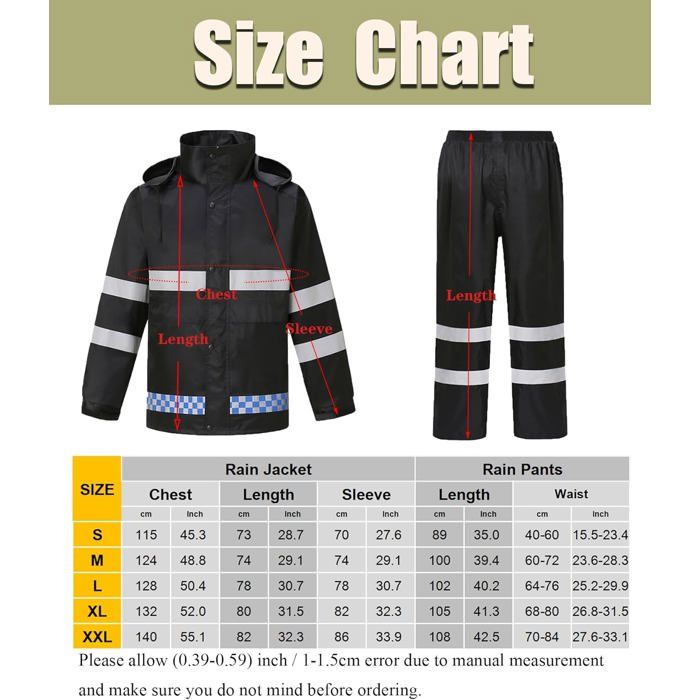 Homme Combinaison de Pluie Imperméable à Capuche imperméable Tenue ...