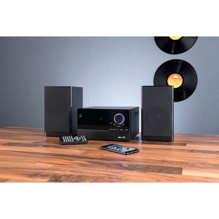 Mini-chaîne stéréo MSX-560 Auvisio avec lecteur CD, radio FM, lecteur ...