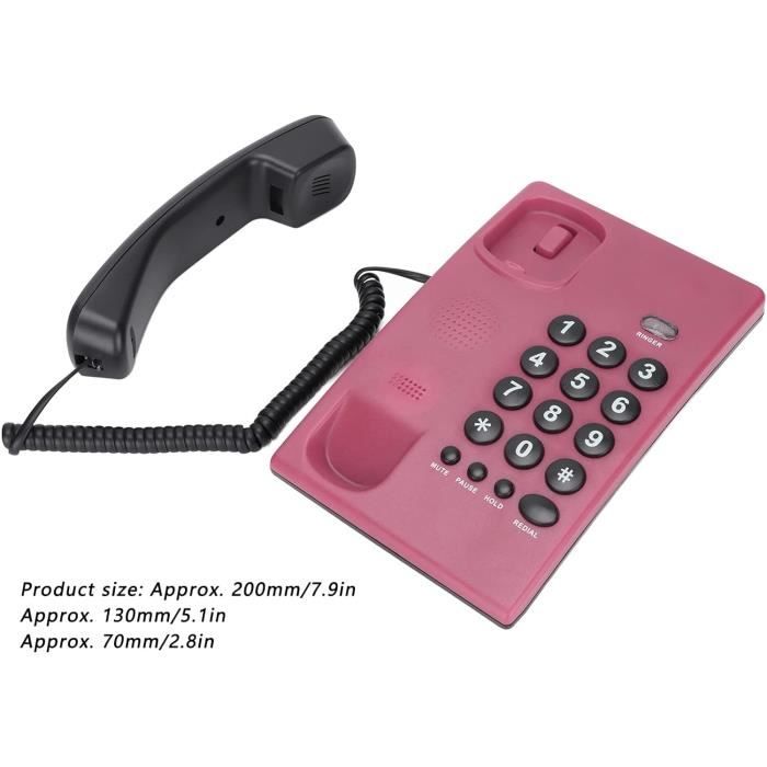 Téléphone De Bureau Filaire, Téléphone Fixe Multicolore Avec Double Combiné Magnétique ...