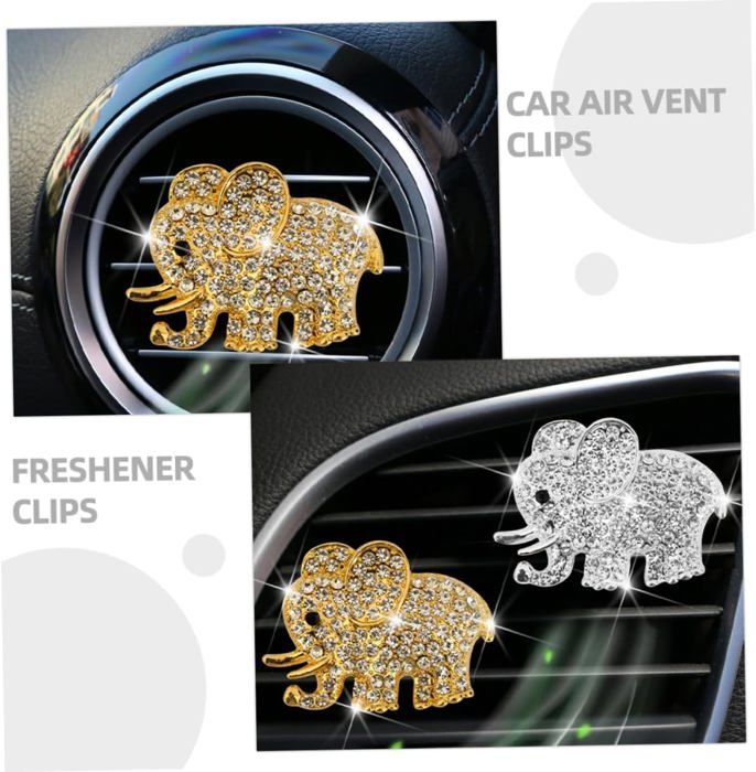 2 Pièces Pince À Parfum Éléphant Clip De Ventilation De Clips De ...