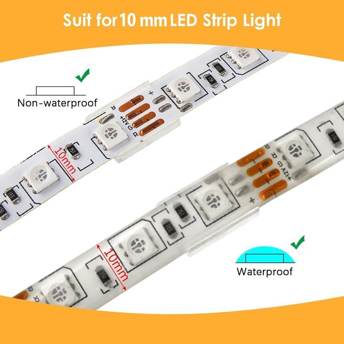 100pcs Clip de Fixation Attache Ruban Led pour Bande Lumineuse Supports ...
