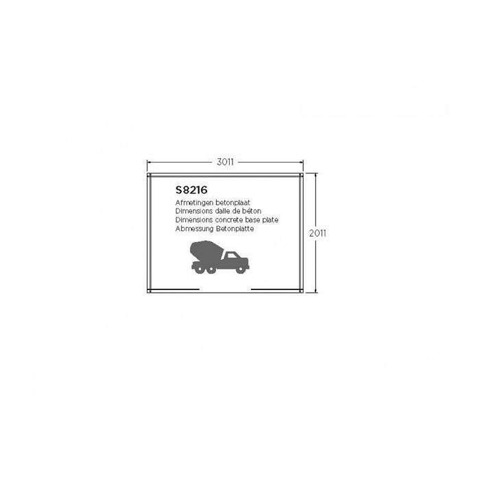 Abri de jardin - SOLID - Oslo - Bois massif - 301x201cm - 28mm d ...