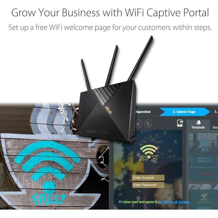 Modem-routeur Wi-Fi 6 4G, AX1800 Mbps, MU-MIMO, sécurité Aiprotection ...