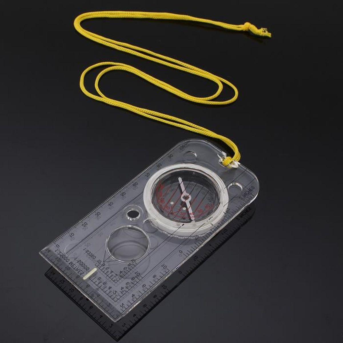 Boussole Compas Compass Carte Règle Navigation Pr Randonnée Loupe ...