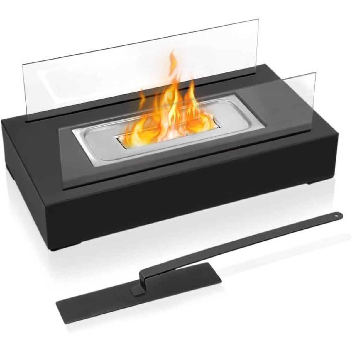Cheminée au Bioéthanol Cheminée Portable de Table et chaude, feu de ...