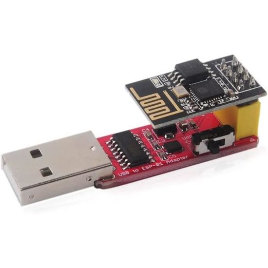 LI-Module adaptateur USB vers USB série ESP8266 ESP-01S sans fil Wi-Fi CH340G USB vers pilote ...