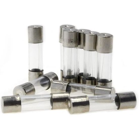 Fusible 5x20MM Tube de Verre Fusible 0.1A 0.2A 0.5A 0.8A 1A 2A 2.5A 3A 4A 5A 6.3A 7A 8A 10A 12A ...