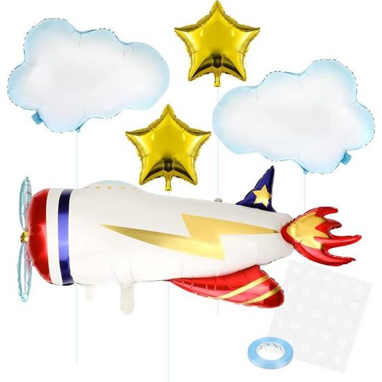 Décoration De Fête D'Avion, 5 Pièces Decoration Anniversaire Pour ...