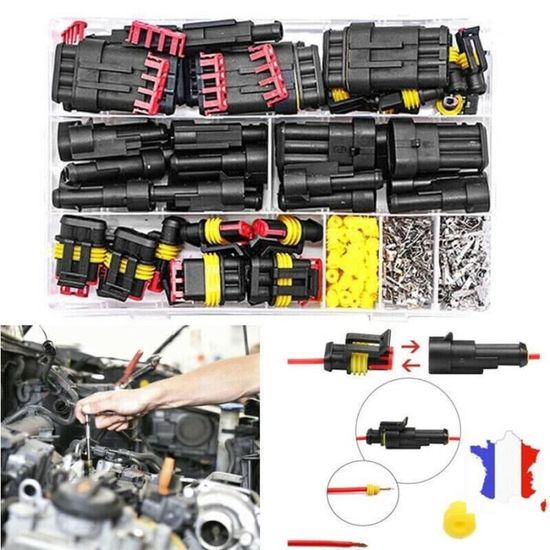 352 Pièces Connecteur de fil électrique étanche pour voiture 1/2/3/4 broches - Cdiscount Bricolage