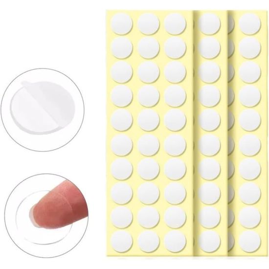 Lot De 100 Pastilles Adhésives Double Face Transparentes De 25 Mm ...