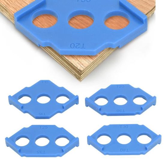 VBESTLIFE 4PCS Gabarits d'angle en bois pour défonceuse, gabarit de ...