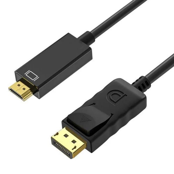 Câble DisplayPort vers HDMI 1,8m Noir DP mâle vers HDMI mâle uni ...