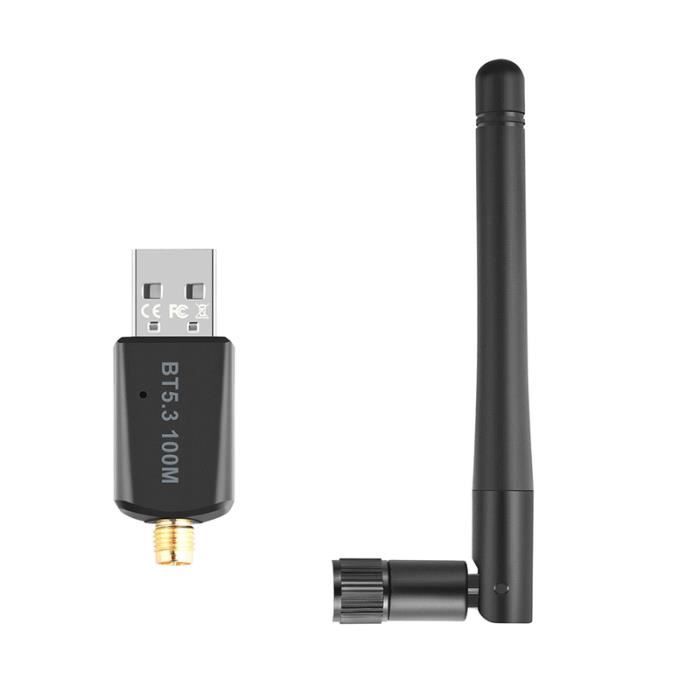 Black-Dongle adaptateur USB longue portée, compatible Bluetooth 100, compatible Windows 7 ...