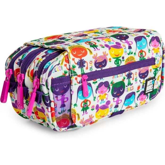 Trousse Scolaire Triple Design Avec Grandes Poches Intérieures Et ...