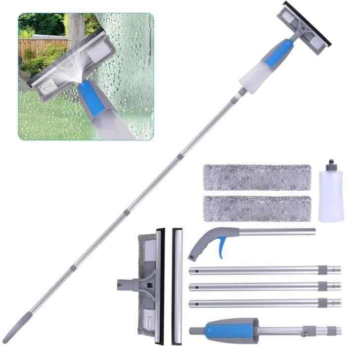 Nettoyeur Vitre 3 En 1, Professionnel Raclette Avec Pulvérisateur, Raclette Vitre Avec Manche ...