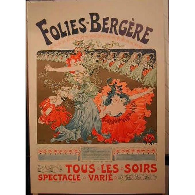 Folies Bergère - 70x100cm - AFFICHE - POSTER - Lithographie - Cdiscount ...