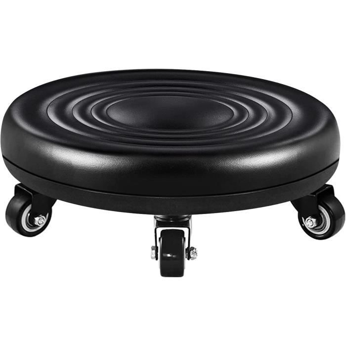 Tabouret Bas avec Roues, Mini Tabouret à roulettes Pied Bas, Simili ...