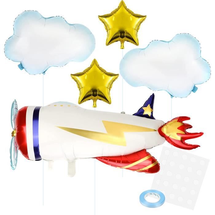 Décoration De Fête D'Avion, 5 Pièces Decoration Anniversaire Pour ...