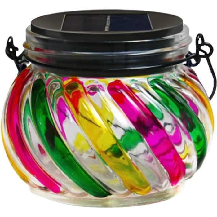 Lanterne Solaire Mosaïque Mason Jar pour Jardin - Design Contemporain ...