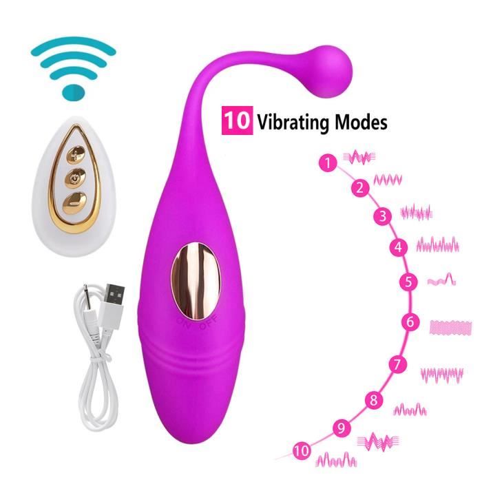 Vibromasseur Gode Bluetooth Sans Fil Pour Femme œuf Vibrant