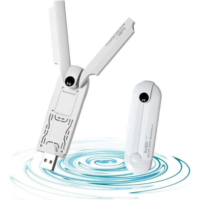Dongle 4G 150mbps USB Mobile WiFi avec Slot SIM, 2 Antennes Externes, clé USB LTE pour la ...