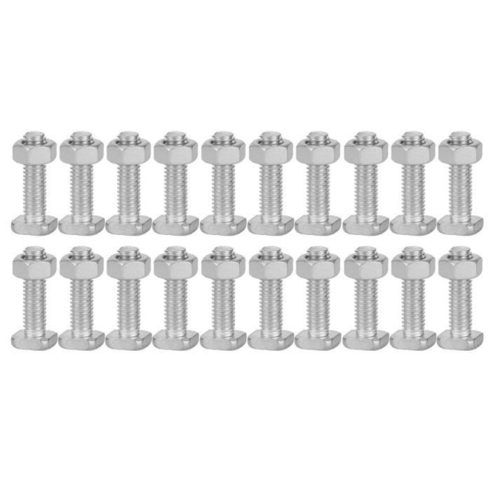 Garosa boulons de serre 20 Set 22mm M6x22 Boulons et Écrou M6 Écrous En ...