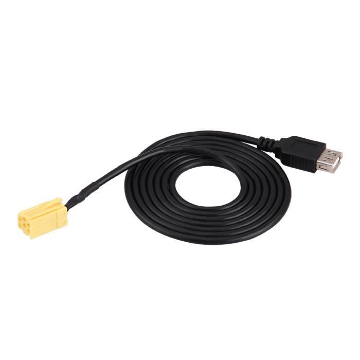 HURRISE Câble USB MINI-ISO Câble adaptateur USB de prise de connecteur ...