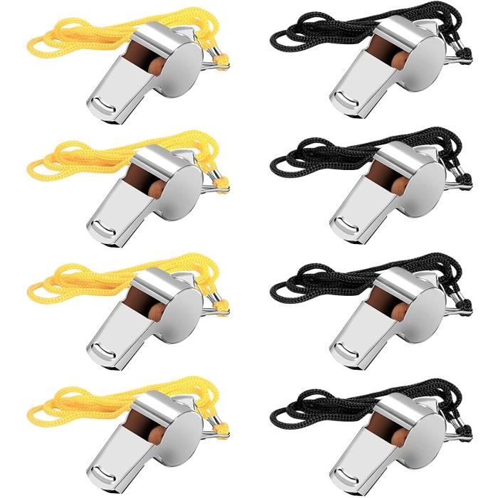 Sifflet - Limics24 - 8 Pièces Sifflets Arbitre Acier Inoxydable Cordon ...