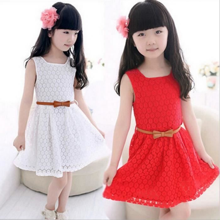 Robe enfant fille dentelle princesse sans manch... 110 - Cdiscount Prêt ...