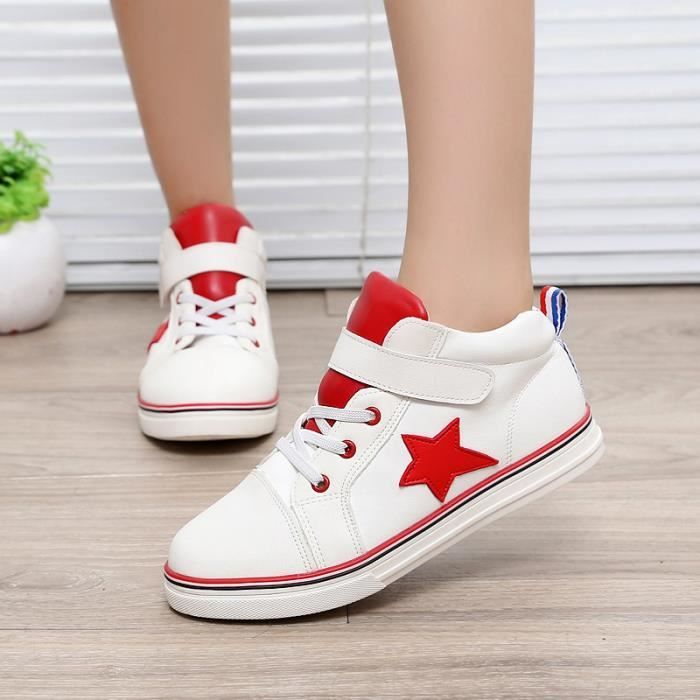 Baskets Chaussures Enfant Fille Garçon Rouge Rouge - Cdiscount Chaussures