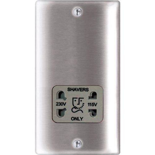 Masterplug NBS20G-01 Prise pour rasoir électrique en acier brossé Gris ...