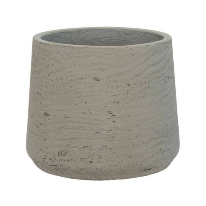 Pot Patt XL Gris Effet béton 20cm - Cdiscount Jardin