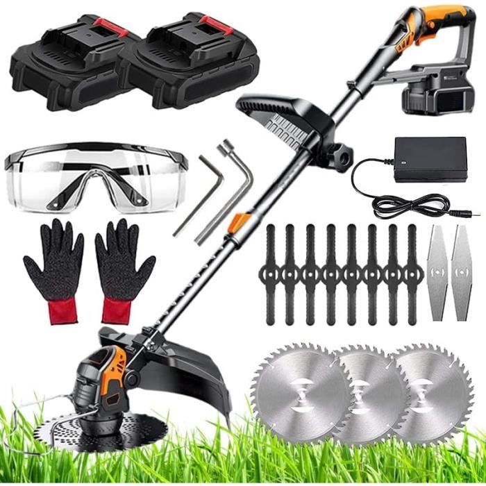 RUMOCOVO 2pcs batterie KVZWX Tondeuse lectrique sans fil avec 2 batteries 24 V et chargeur 8 ...