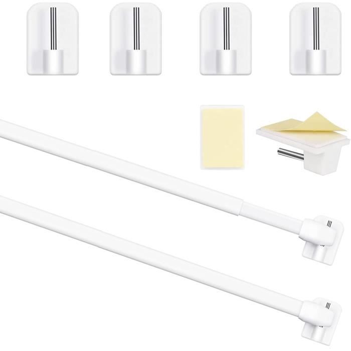 Barres de Vitrage Extensible Tringle Rideau Sans Percage Réglable ...