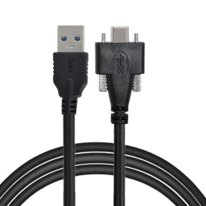 Yc° Câble Usb-C Usb 3.1 Type-C À Double Vis De Verrouillage Vers Usb 3.0 Standard[H32424 ...