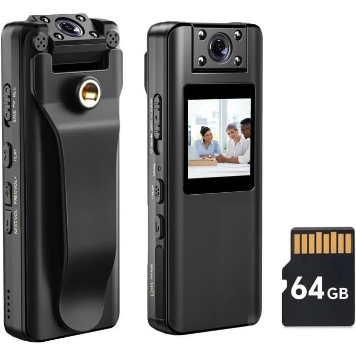 A22 Mini Caméra De Corps 1080Phd Avec Écran Oled, Mini Caméra Portable ...