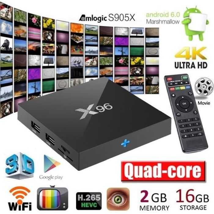 TV Box - TRADE SHOP TRAESIO - X96 Amlogic S905 - 2 Go RAM - 16 Go ROM ...