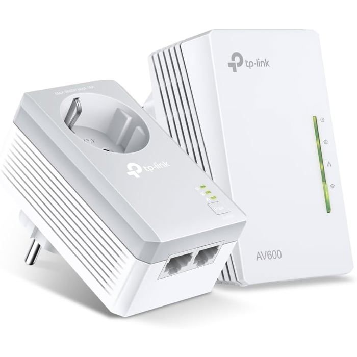 TP-Link AV600 Wi-Fi 300 Mbps Pack of 2 Powerline Adapters (2 Ethernet ...