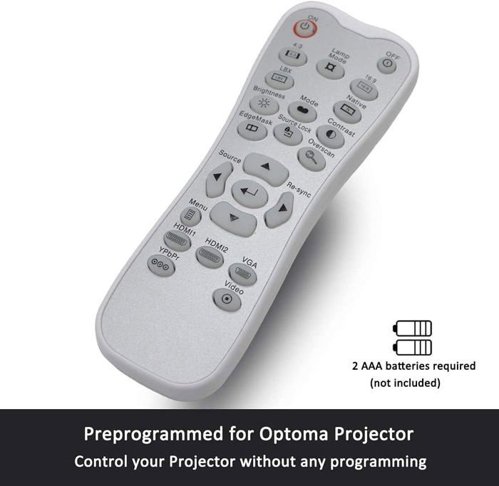 Br-3042B Télécommande Pour Optoma Hd180 Hd200X Hd67 Hd20 Hd2200 Hd21 ...