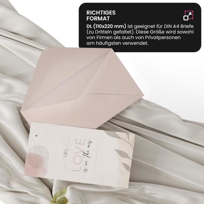 Netuno 100 Enveloppes Longues Vert Foncé Dl 110X220Mm 115G Sirio Color ...