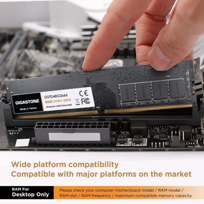 Ddr4 Ram Ram De Bureau Ram 16Go(2X8Go)Ddr4 16Go Ddr4-2666Mhz Pc4-21300 ...