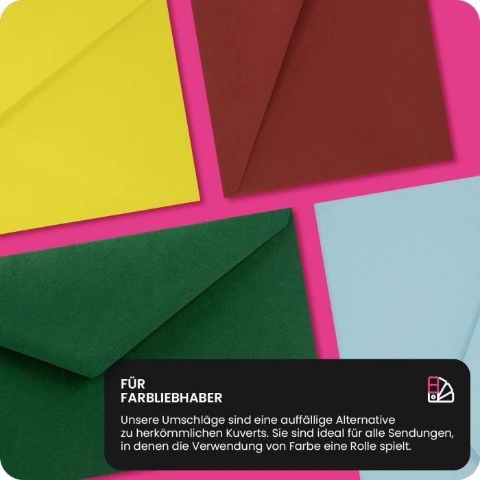 Netuno 100 Enveloppes Longues Vert Foncé Dl 110X220Mm 115G Sirio Color Foglia Enveloppes ...